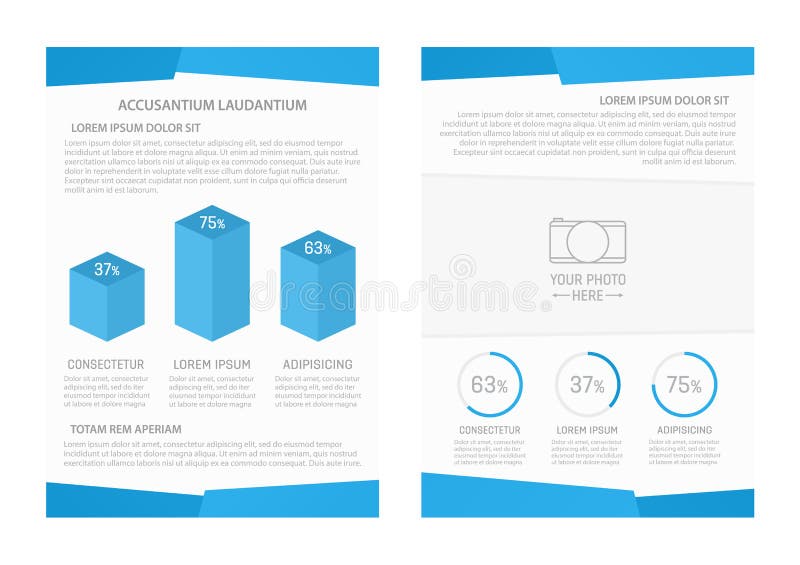 Vector Flyer Template Design with Front Page and Back Page. Business ...