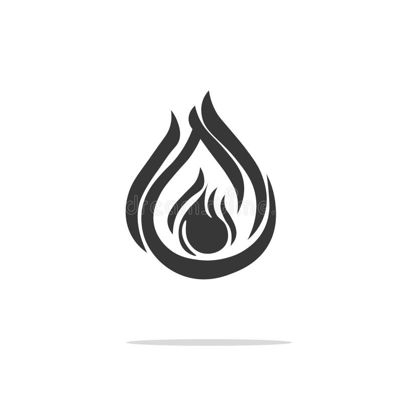 Simple Fire Vector Flat Style Stock Vector - Illustration of bonfire ...