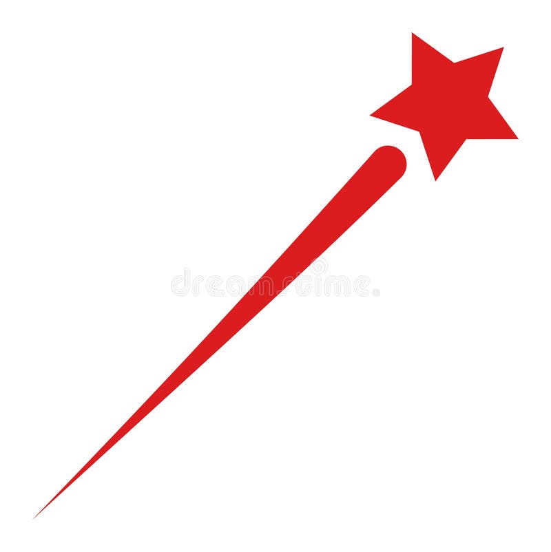 Vector Flying Star Flat Icon Illustration Stock Vector - Illustration ...