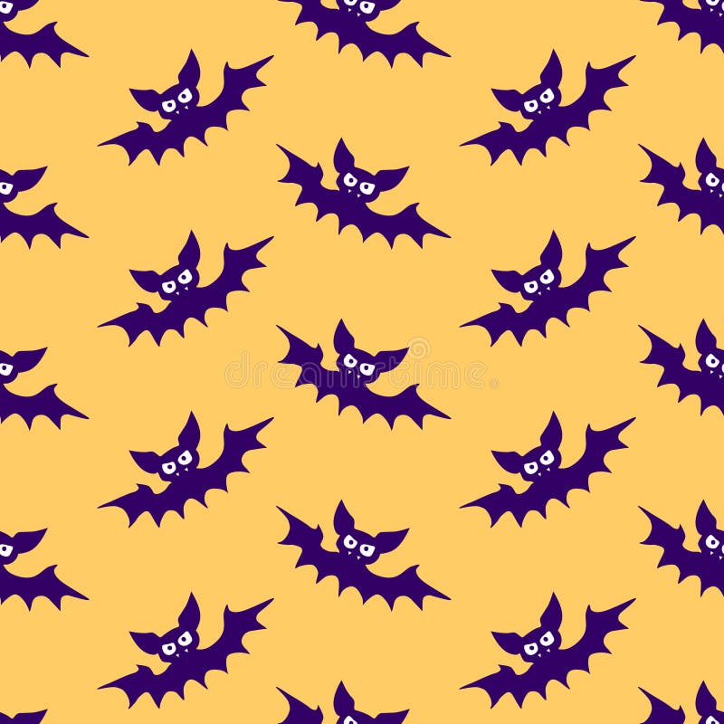 Vector Flying Vampire Bats Seamless Pattern. Halloween Backgrounds and ...