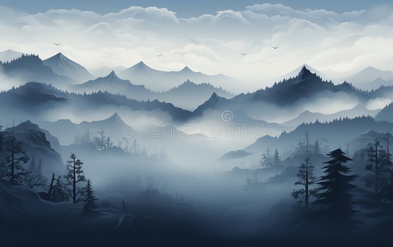 Vector Fog Realistic Background -Generative Ai Stock Illustration ...