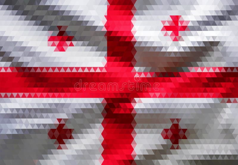 Folded flag of Georgia stock illustration. Illustration of georgia ...