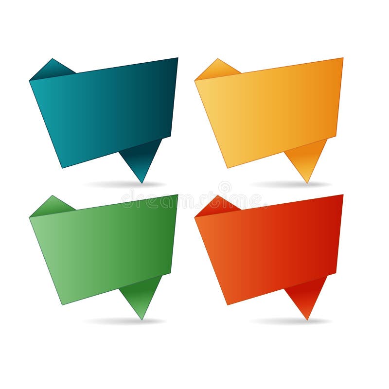 Vector folded paper stock vector. Illustration of communication - 30257795