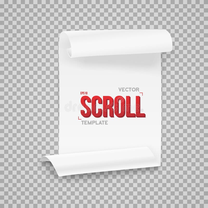 Vector Folded White Paper Sheet Template. Realistic Vector EPS10 Stock ...