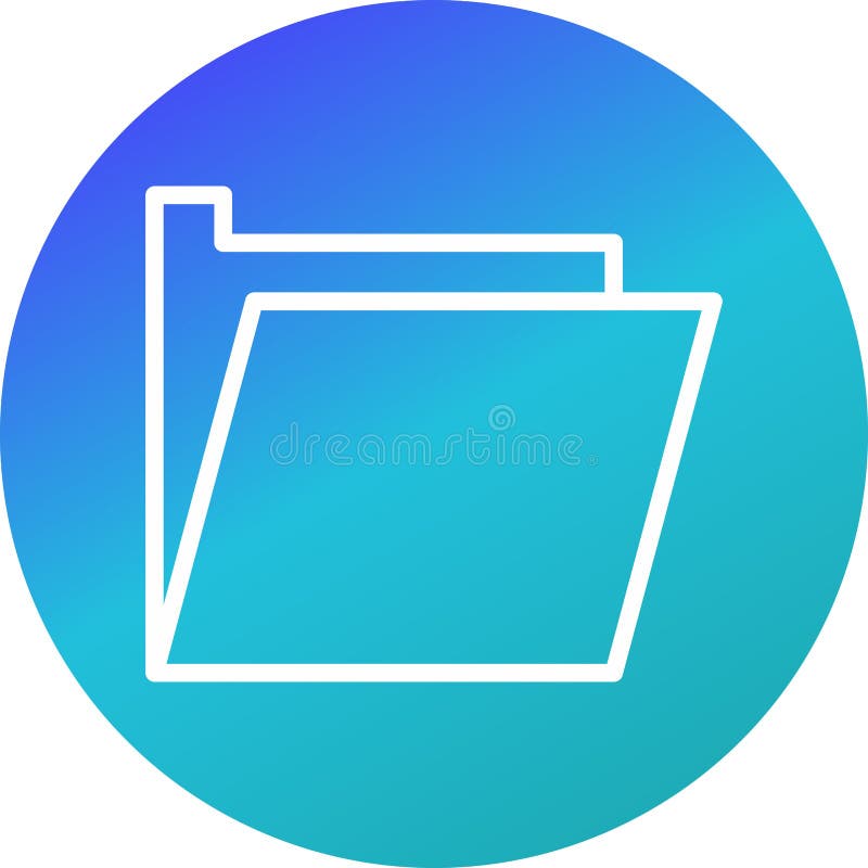 Vector Folder Icon for Personal and Commercial Use Stock Illustration ...