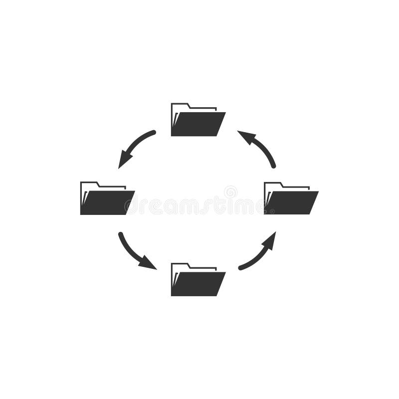 Vector Folder Icon. Transfer Files between Computers and Users Stock ...