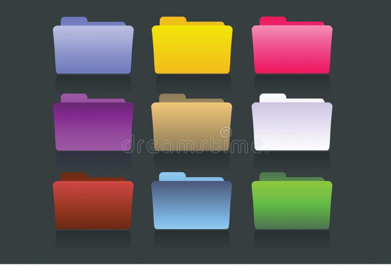 Folders stock vector. Illustration of internet, portfolio - 20625138