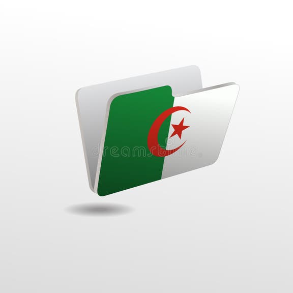 Folder with Image the Flag of ALGERIA Stock Vector - Illustration of ...