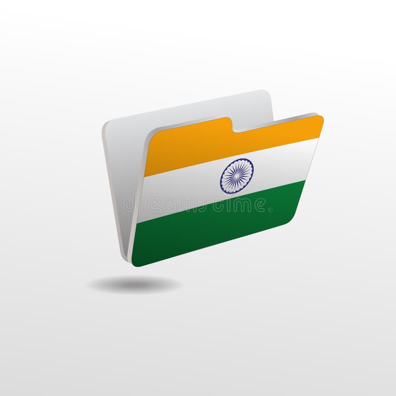 Folder with the Image of the Flag of INDIA Stock Vector - Illustration ...