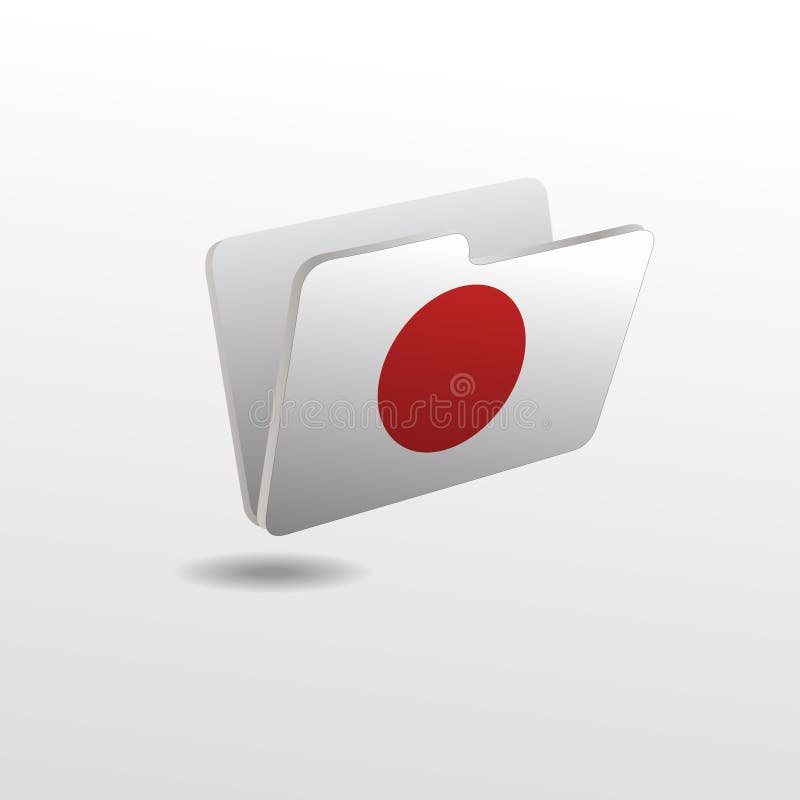Folder with the Image of the Flag of JAPAN Stock Vector - Illustration ...