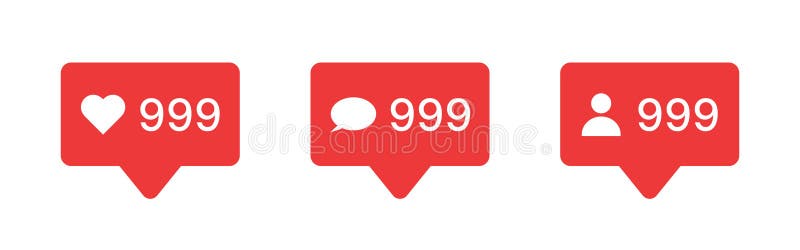 Vector Follower Flat Icon. Comment Flat Icon. Like Flat Icon Symbols ...