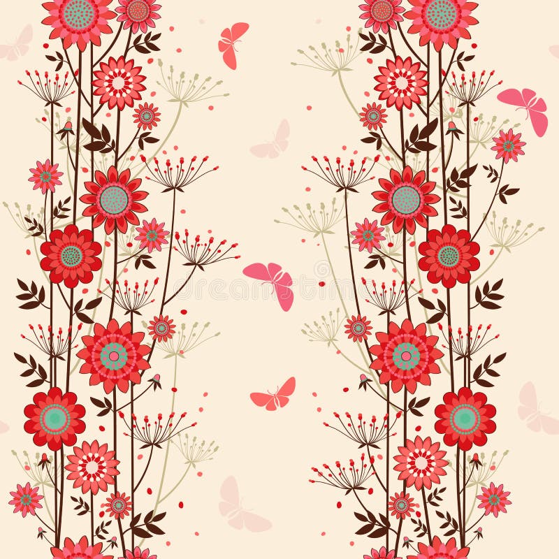 Vector Fond Decorative Flowers Stock Vector - Illustration of greeting ...
