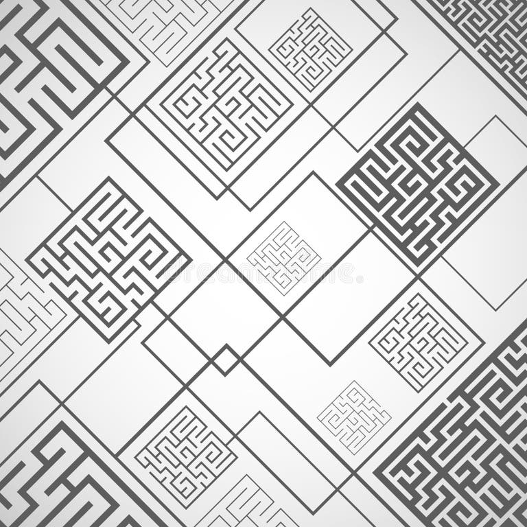 Vector - Fondo Abstracto Con Los Laberintos Ilustración del Vector ...