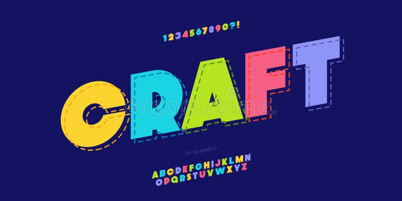 Vector Font Bold Colorful Style Stock Vector - Illustration of letter ... Vector Font Bold Colorful Style Stock Vector - Illustration of letter ...