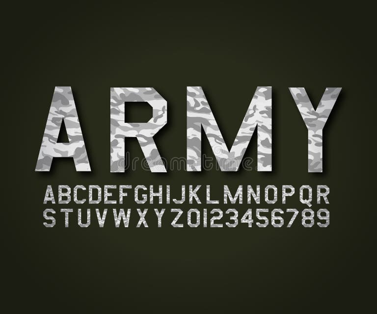 Army Font Stock Illustrations – 6,824 Army Font Stock Illustrations ...