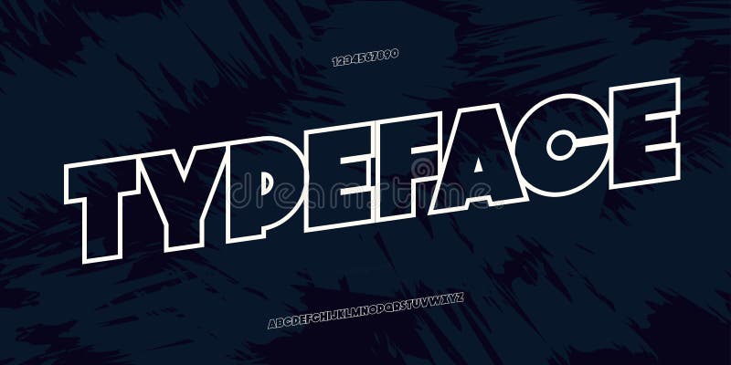 Vector Font Bold Slanted Style Stock Vector - Illustration of ...