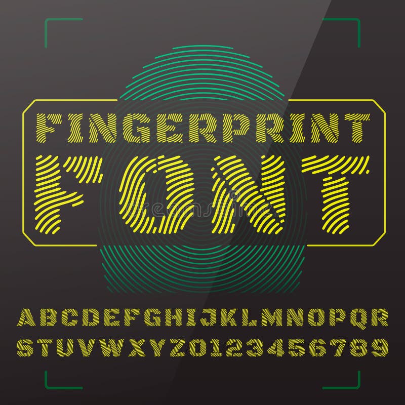 Fingerprint Font Stock Illustrations – 145 Fingerprint Font Stock ...