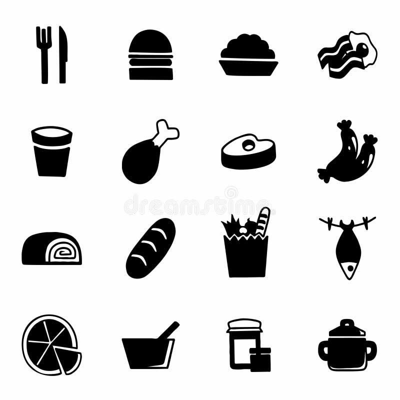 Vector Food icon set stock vector. Illustration of carrot - 64696506