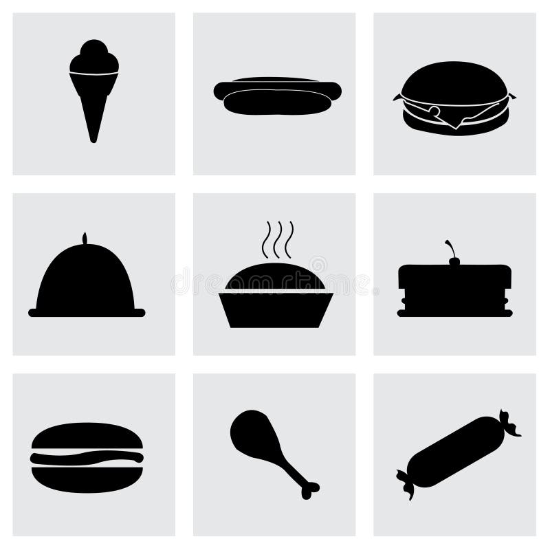 Vector food icons set stock vector. Illustration of icons - 52803347