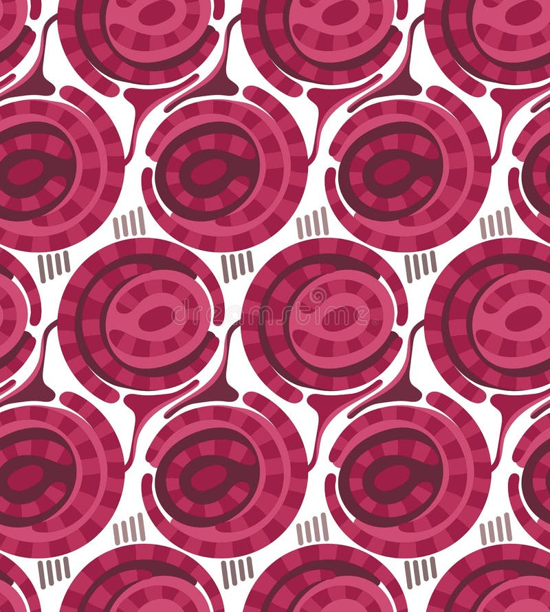 Vector Food Seamless Pattern. Halves of Stylized Beets, Top View ...