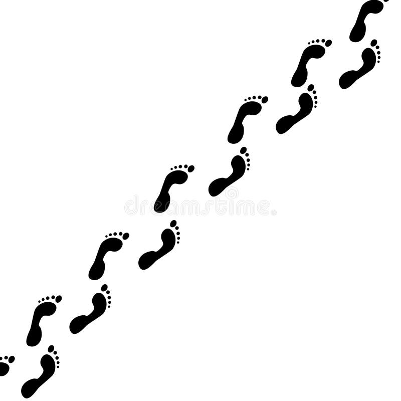 Step Footprints Paths. Vector Illustration Stock Vector - Illustration ... Step Footprints Paths. Vector Illustration Stock Vector - Illustration ...