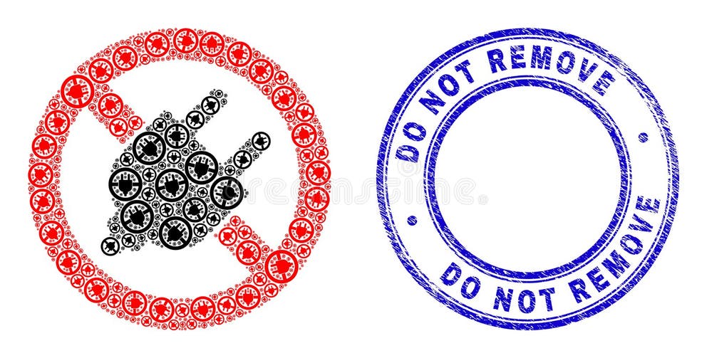 Textured Do Not Remove Seal and Forbid Electrical Plugin Fractal ...