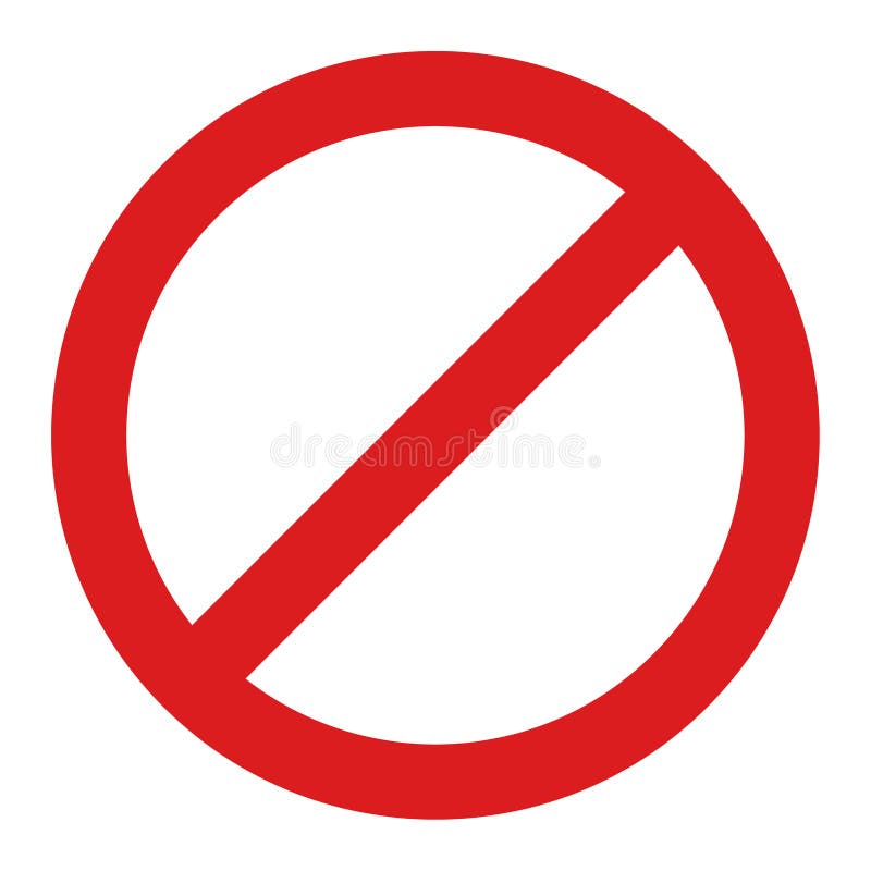Vector Forbid Flat Icon Symbol Stock Vector - Illustration of cancel ...