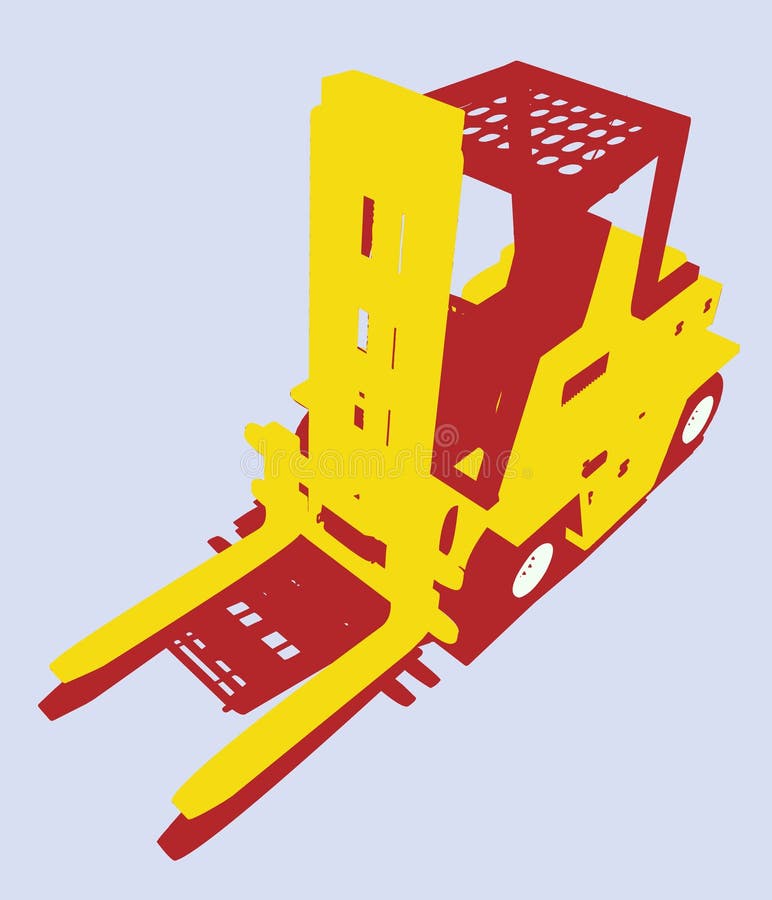 Vector fork vehicle front stock vector. Illustration of fork - 3511216