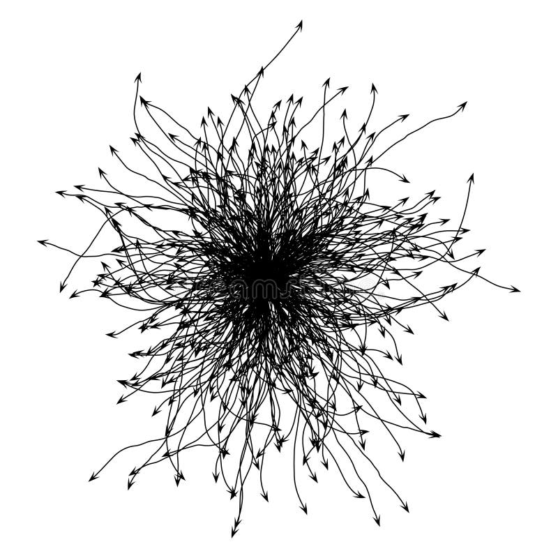 Vector Forked Fibrous Concept - Clew of Arrows Stock Vector ...