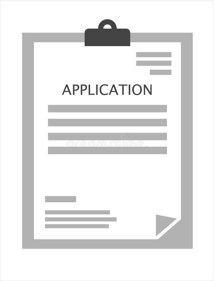 Vector Form of the Application. Vector Icon Stock Vector - Illustration ...