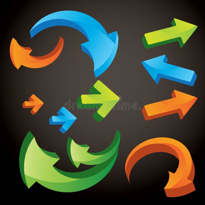 Vector form of arrows stock vector. Illustration of movement - 28931099