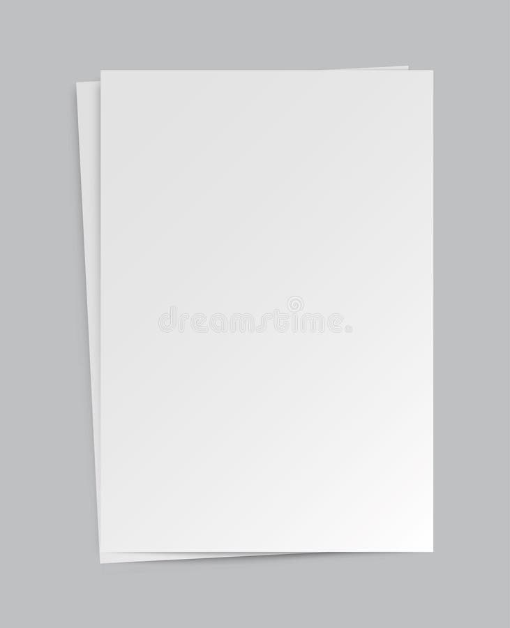 Vector A4 Format Paper with Shadows. - Stock Vector Stock Vector ...