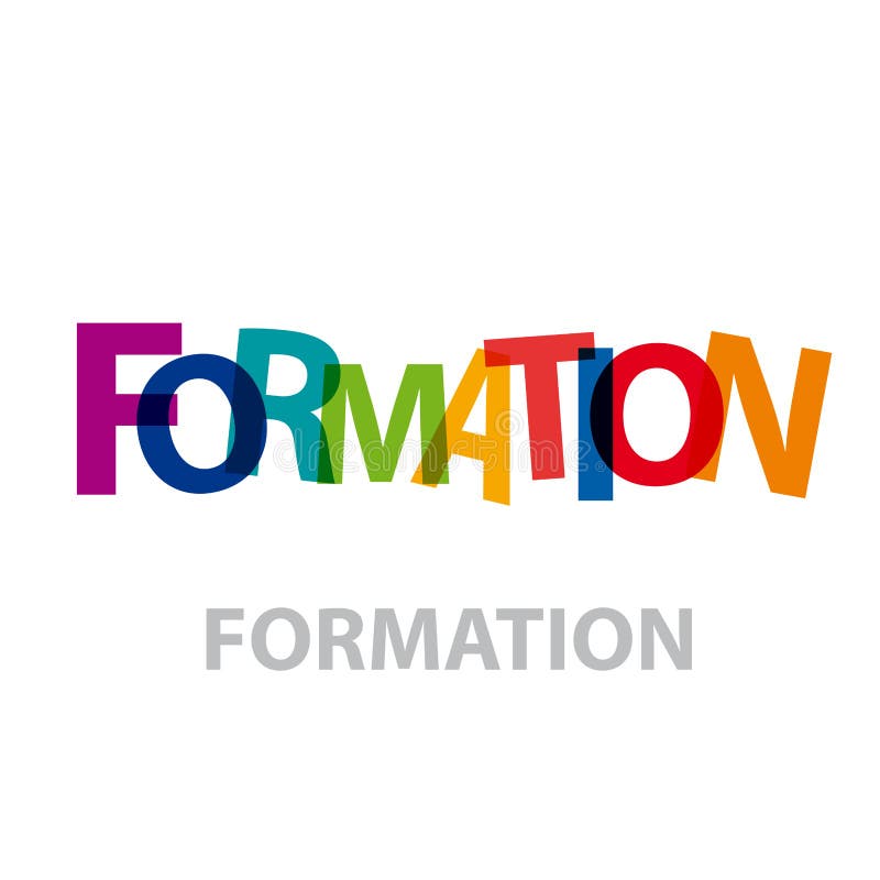 The Word Formation with Colorful Dialog Speech Bubbles Stock ...