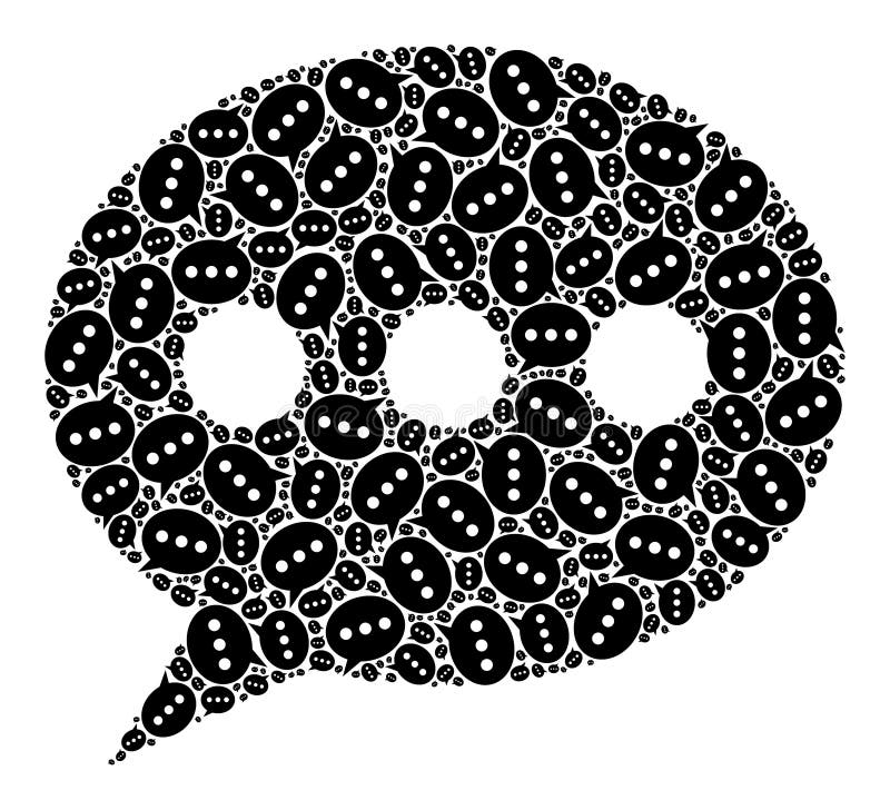 Forum Message Recursion Icon Collage of Self Icons Stock Vector ...