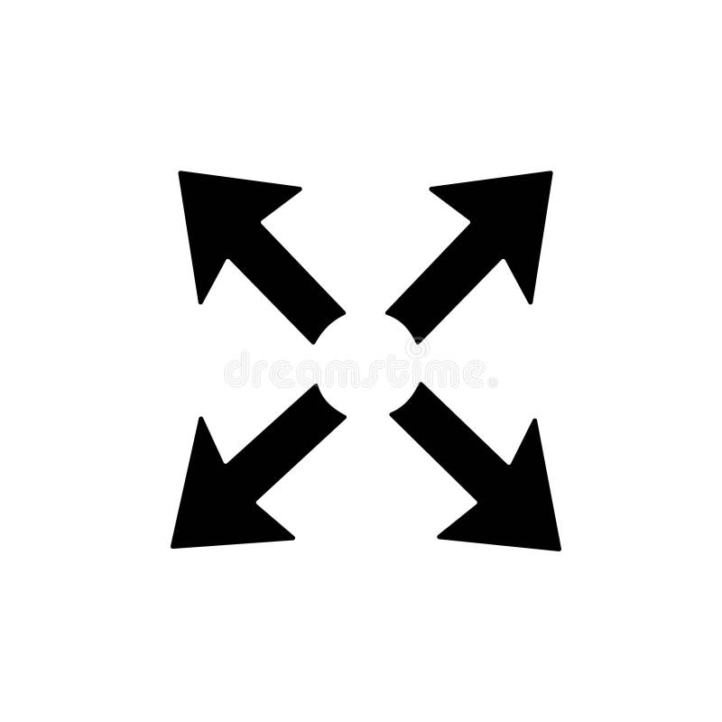 Vector Four Arrows Icon. Arrows in Four Directions. Icon Vector Stock ...
