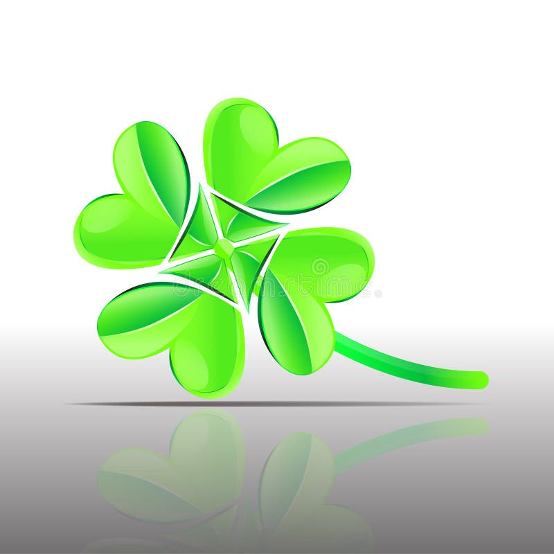 Vector Four Leaf Clover Symbol Stock Vector - Illustration of four ...