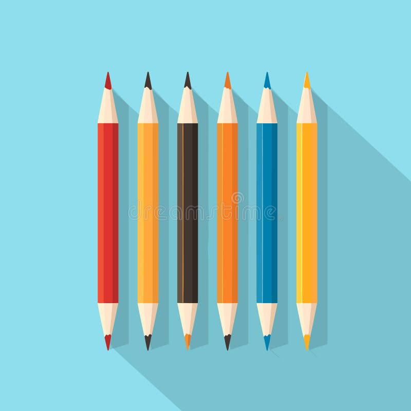 Four Pencils Template Set. Infographic Stock Vector - Illustration of ...