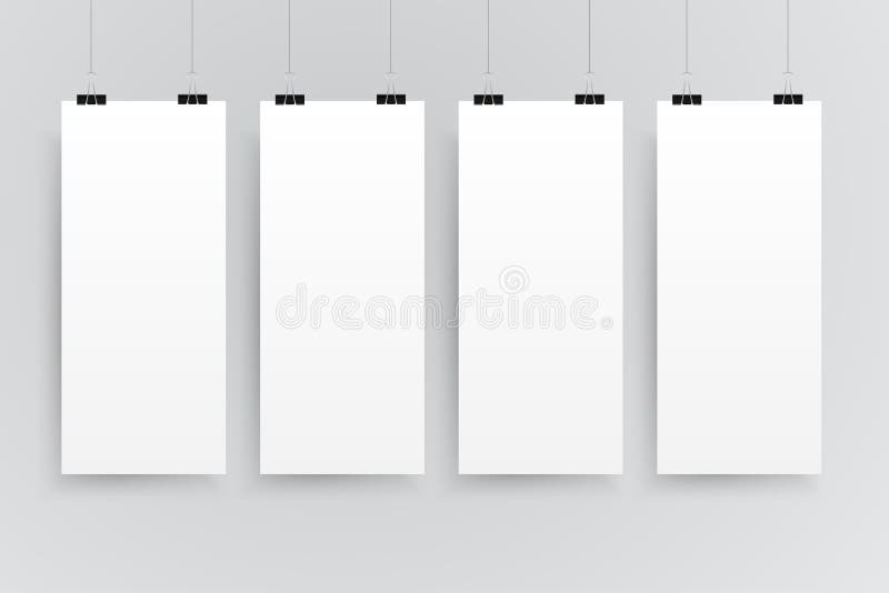 Vector Four Rectangle Vertical Format Paper Sheet Stock Vector ...