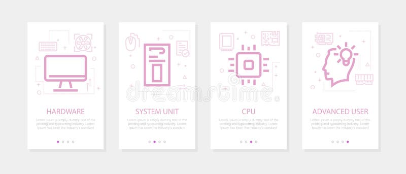 Vector Four Vertical Mobile Banners - Computer Hardware Stock Vector ...