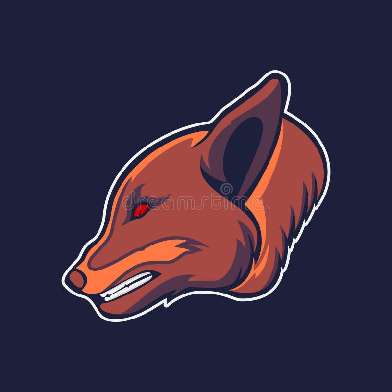 Ferocious Fox Head Mascot Vector Stock Vector - Illustration of japan ...