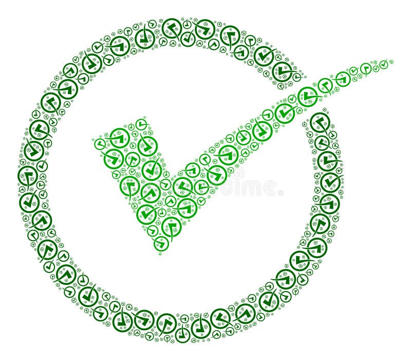 Fractal Yes Tick Icon Composition Stock Vector - Illustration of apply ...
