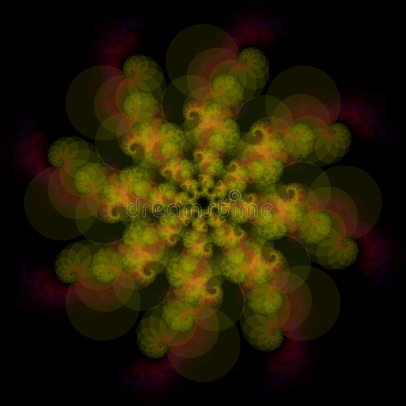 Vector Fractal Transparent Radial Vortex Mandala Shape Generative Art ...