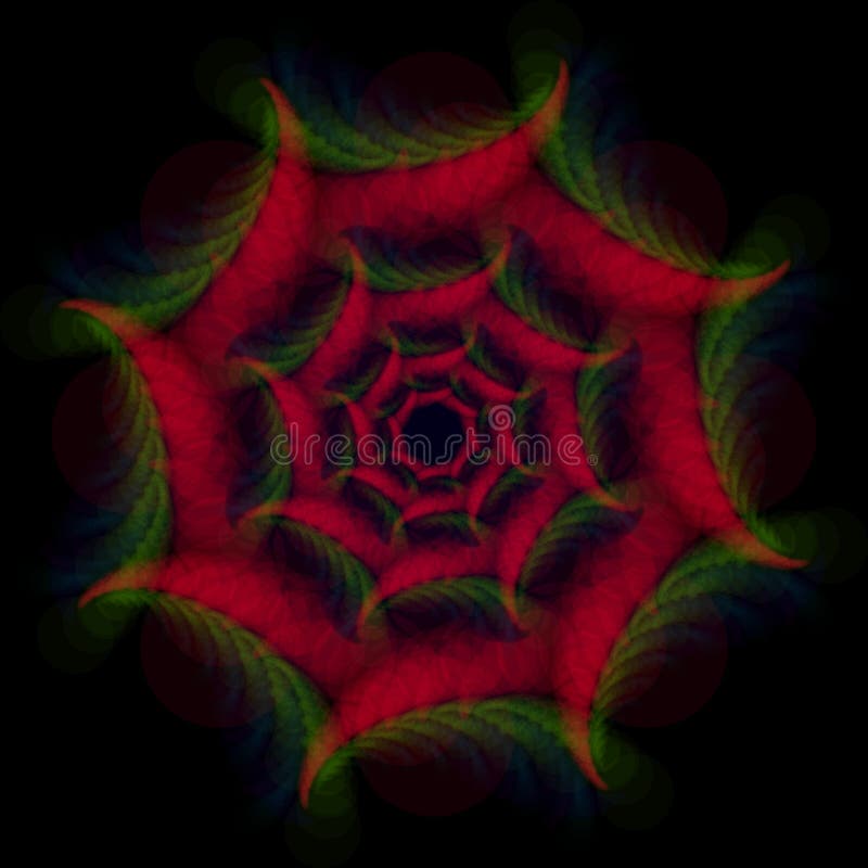 Vector Fractal Transparent Radial Vortex Mandala Shape Generative Art ...