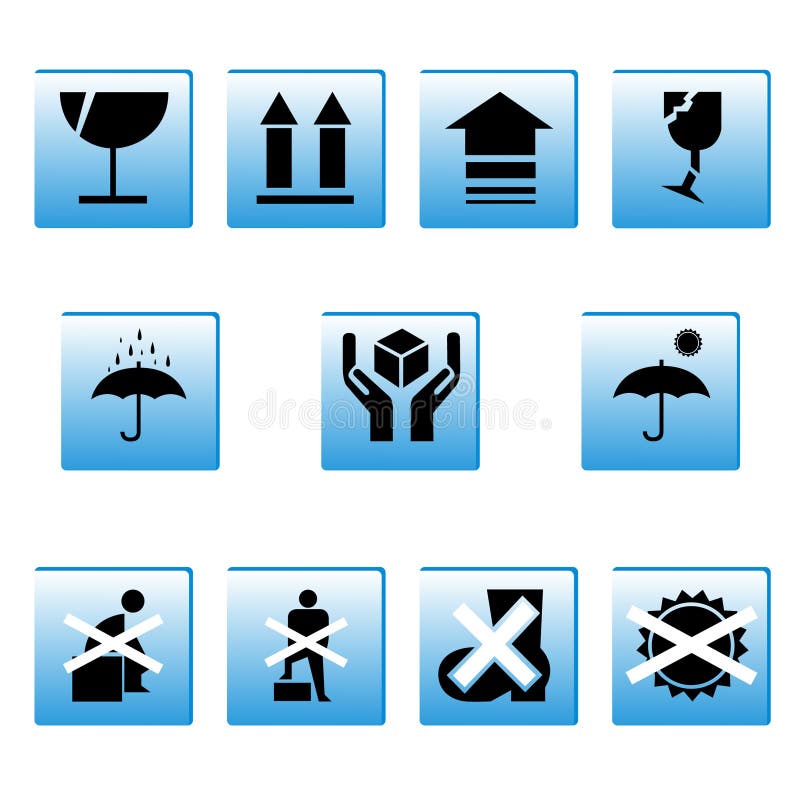 Vector of fragile symbol stock vector. Illustration of cardboard - 36708282