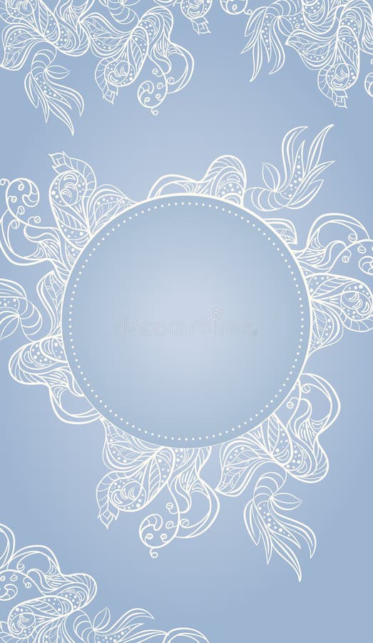 Frame with Abstract Doodle Pattern for Invitation Card, Cover Design ...