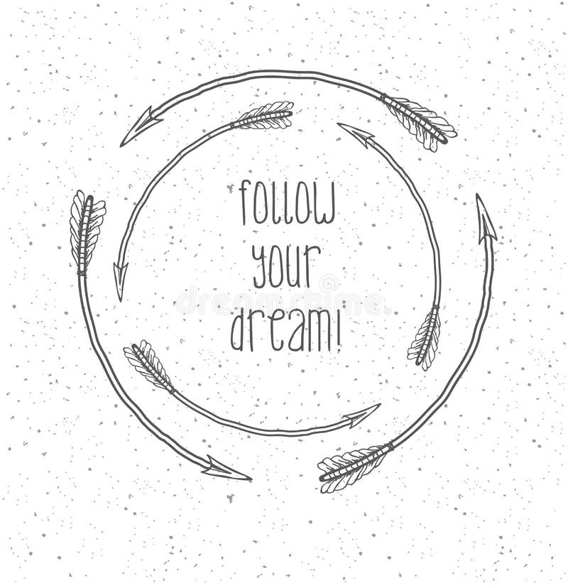 Vector Frame with Arrows Isolated on White Background. Stock Vector ...