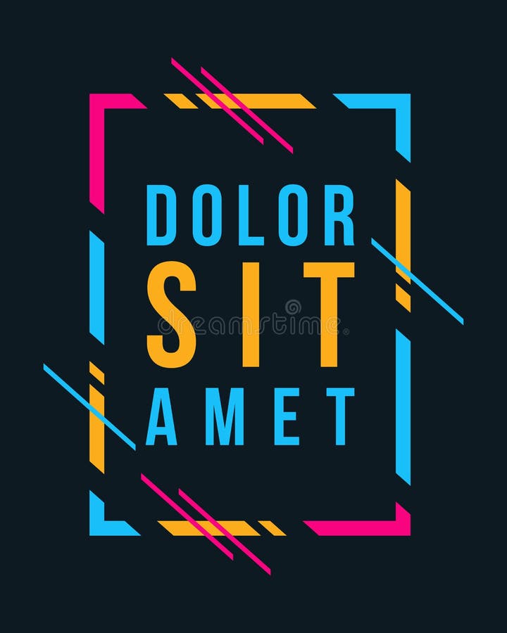 Vector Frame Art Graphics for Hipsters with Black Background Stock ...