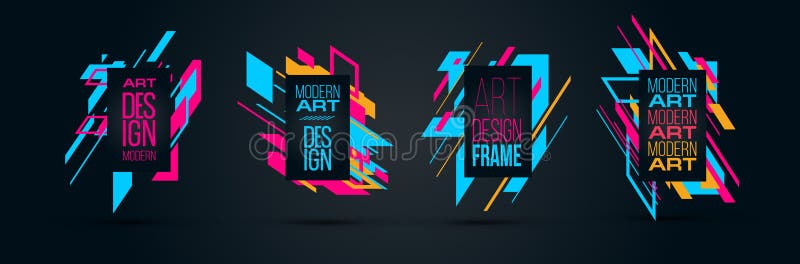 Vector Frame Art Graphics for Hipsters . Dynamic Frame Stylish ...