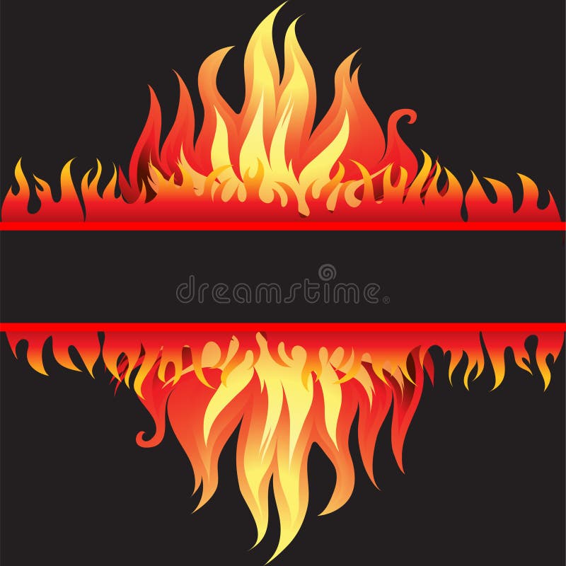 Set of Hot Fire Design Elements Stock Vector - Illustration of ...