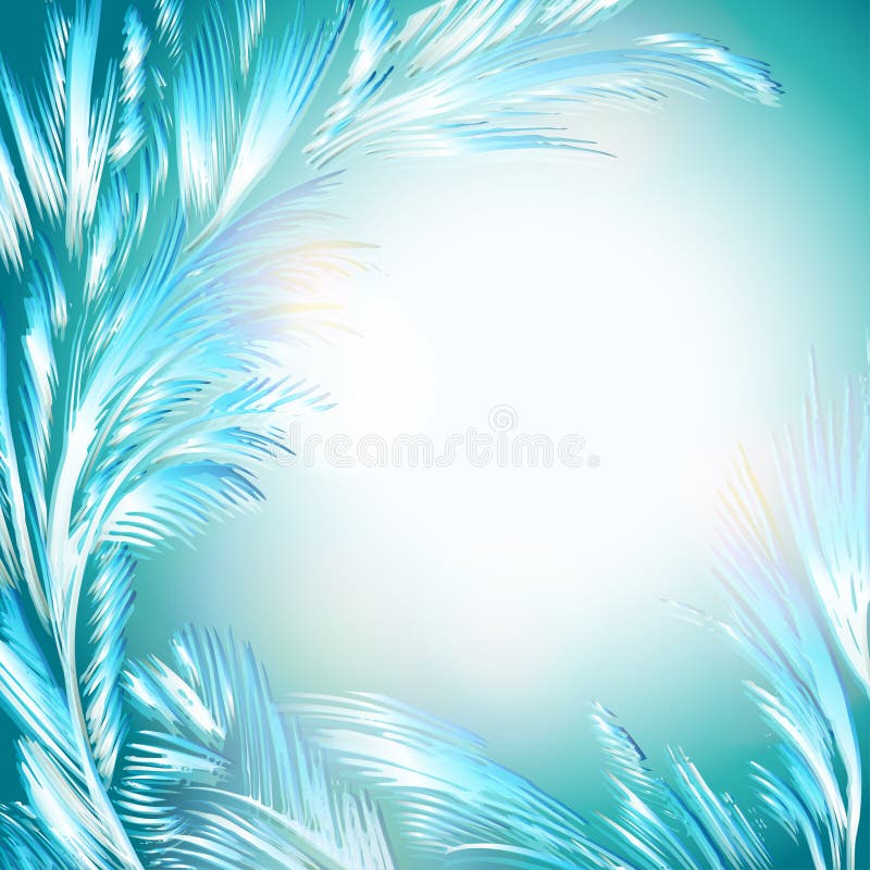 Vector Frame Background with Frost Stock Vector - Illustration of ...